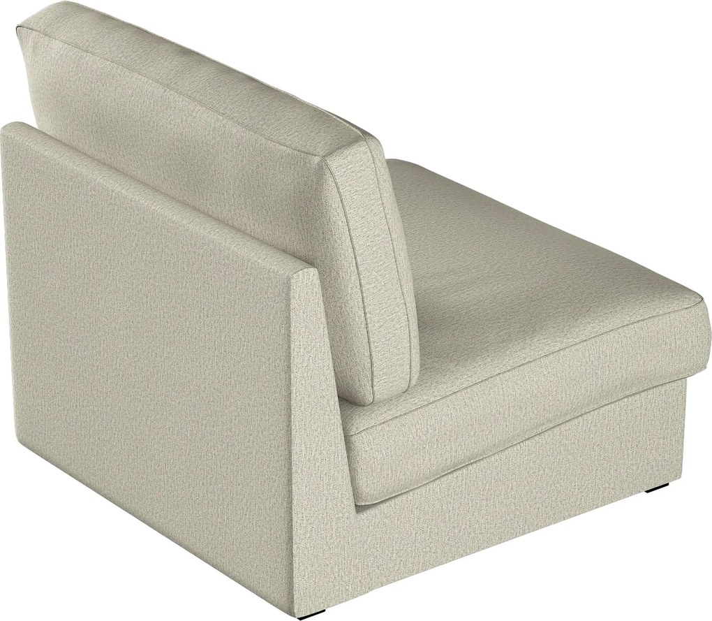 Potah na neskládací křeslo IKEA Kivik barva béžová látka pletený vzor