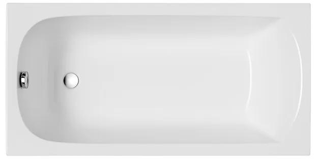 Polimat Akrylátová obdélníková vana Classic 120x70 (130x70, 140x70, 150x70, 150x75, 160x70, 170x70, 170x75, 180x80) Barva: Bílá, Rozměry (cm): 160x70