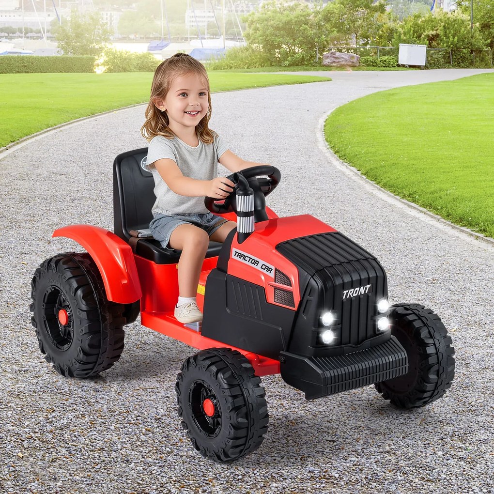 Costway 24 V dětský elektrický traktor s přívěsem elektrické vozidlo
