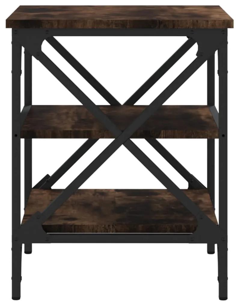 Odkládací stolek kouřový dub 40 x 42 x 50 cm kompozitní dřevo - Default Title