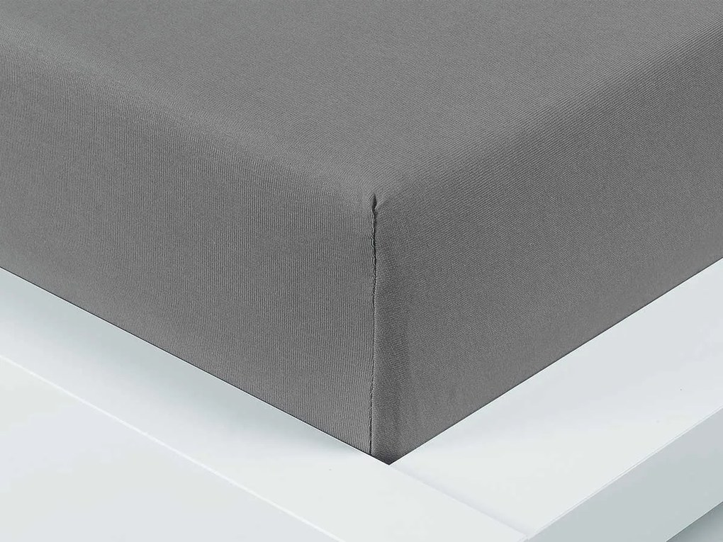 XPOSE® Jersey prostěradlo - tmavě šedé 200x220 cm