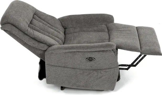 Polohovací křeslo šedé, elektrické TV-Q8575 GREY2