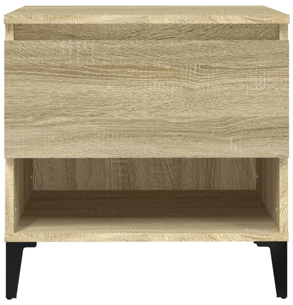 Odkládací stolek dub sonoma 50 x 46 x 50 cm kompozitní dřevo - Default Title