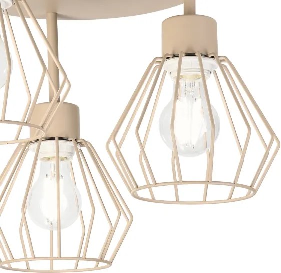 Přisazený lustr AUDREY 3xE27/60W/230V béžová