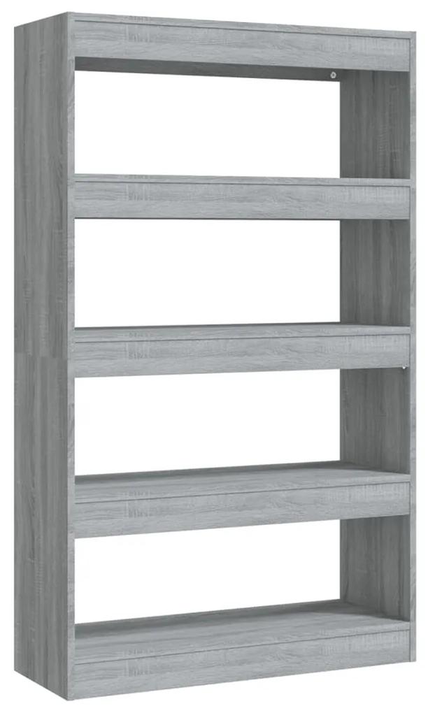 Knihovna/dělicí stěna šedá sonoma 80x30x135 cm kompozitní dřevo - Default Title