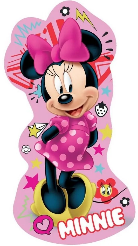 Jerry Fabrics Tvarovaný polštářek Minnie pink, 31 x 16 cm