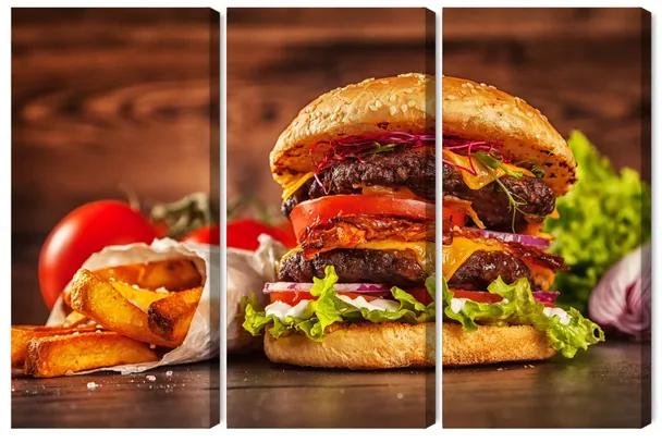 Vícedílný obraz Domácí Hamburger Nedostatek Nedostatek Plátno Canvas 60x40