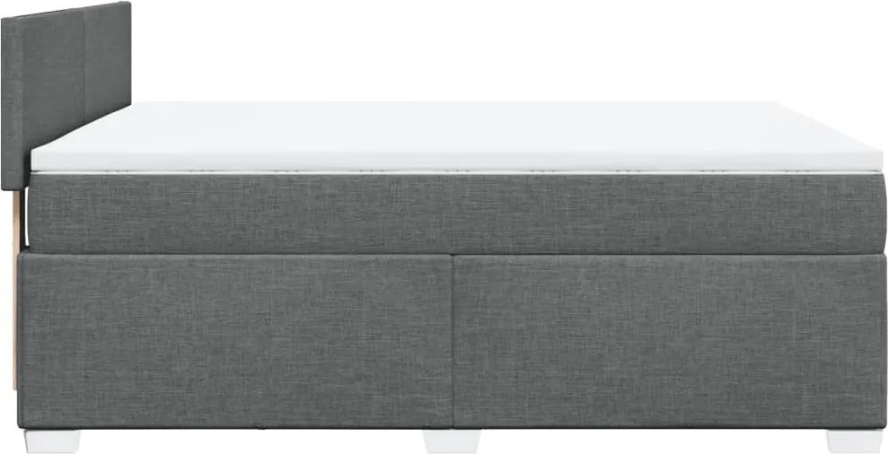 Box spring postel s matrací tmavě šedý 140 x 190 cm textil 3285877