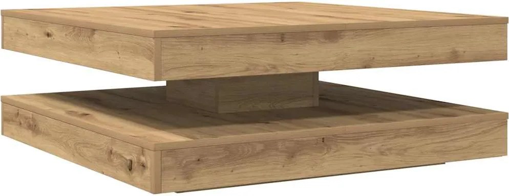 Konferenční stolek otočný o 360º dub artisan 90x90x34,5 cm 3321359