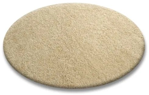Dywany Lusczow Kulatý koberec SHAGGY Hiza 5cm česnekový, velikost kruh 120