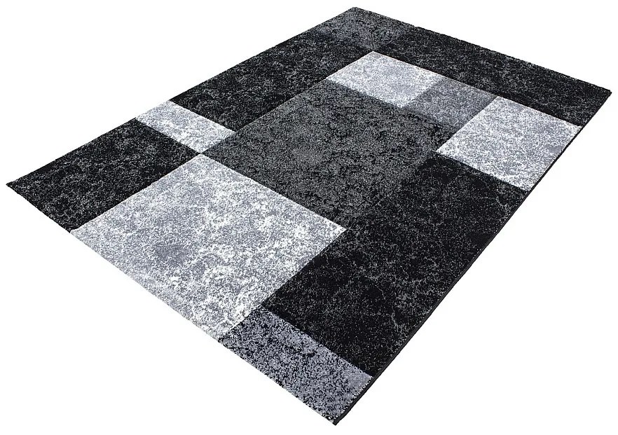 Vopi | Kusový koberec Vopi Hawaii 1330 Black 80x150 cm, obdélník, barva černá