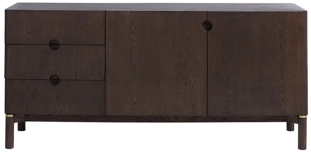 Designová komoda Takayoshi 160 cm tmavě hnědá
