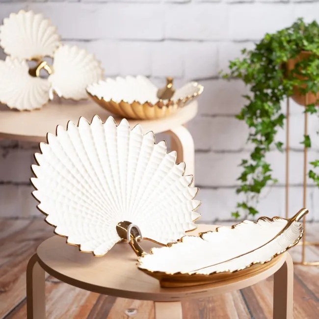 Dekorační podnos HIRAL 3 03 modrý / zlatý