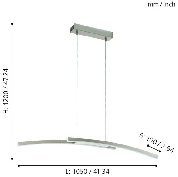 Eglo 97911 - LED RGB Stmívatelný lustr na lanku FRAIOLI-C 2xLED/17W/230V