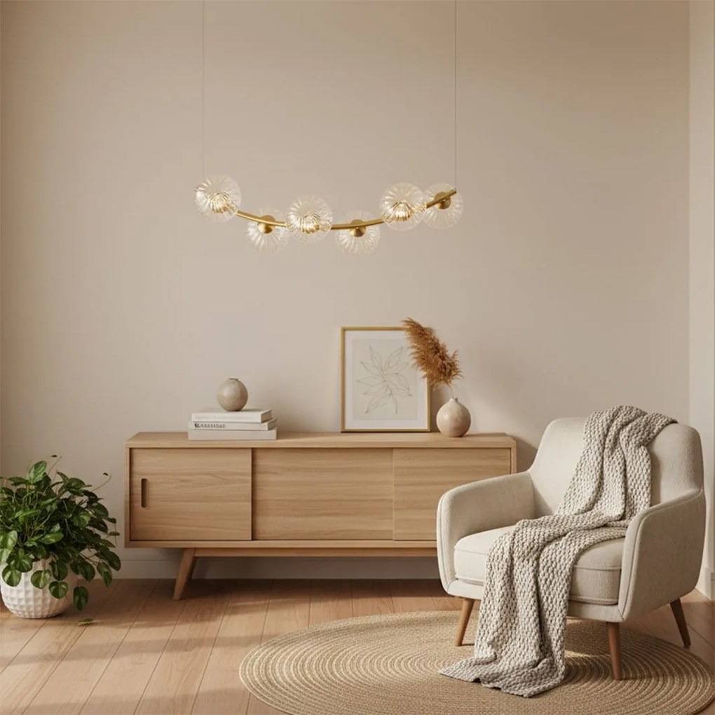 Toolight Rea, Stropní svítidlo G133-6CP Gold, OSW-02607