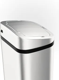 HOMCOM Automatický odpadkový koš se senzorem Odpadkový koš kuchyňský nerez 50/68L Stříbrná (50L)