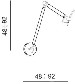 Designové nástěnné svítidlo Zyta S černá/stříbrná