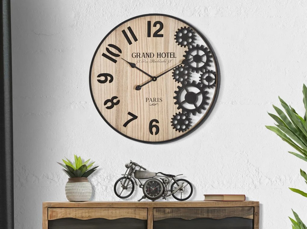 Nástěnné hodiny Grand 60 cm hnědé/černé