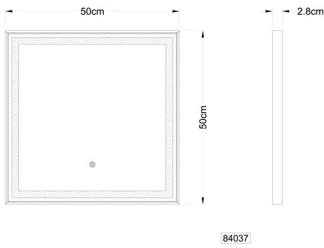 Globo 84037 - LED Stm. zrcadlo s podsvícením RIVAS LED/10W/230V 50x50 cm