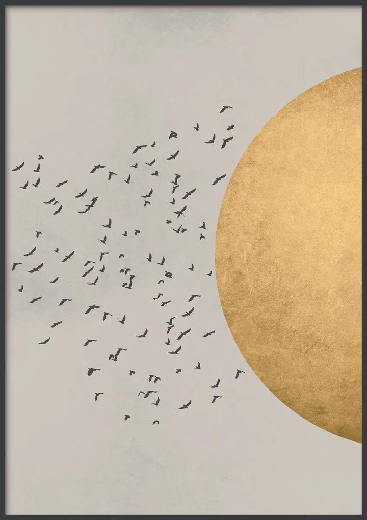 DecoKing - Nástěnný plakát - Birds Silhouette