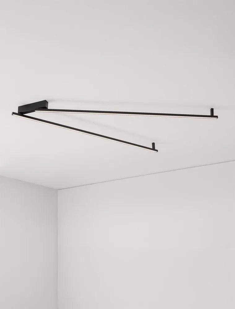 Matně černé hliníkové LED stmívatelné stropní svítidlo 4x309 cm Briana – Nova Luce