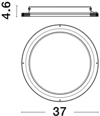 LED stropní svítidlo Oggy 37 bílé