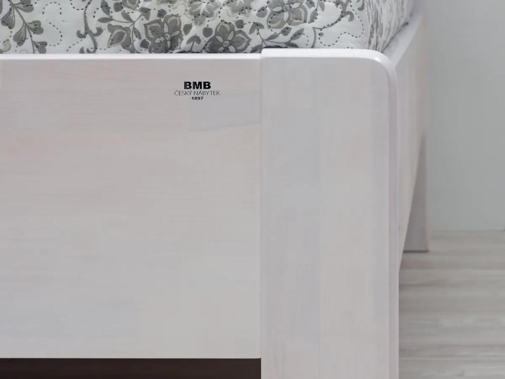 BMB Sofi Lux XL postel - buk Moření: Lak, Provedení: ostré, Rozměr: 160 x 200 cm