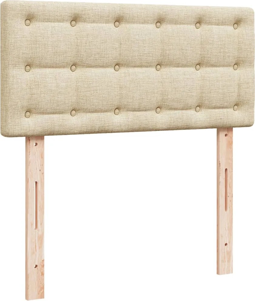 Box spring postel s matrací krémová 80 x 200 cm textil 3285734