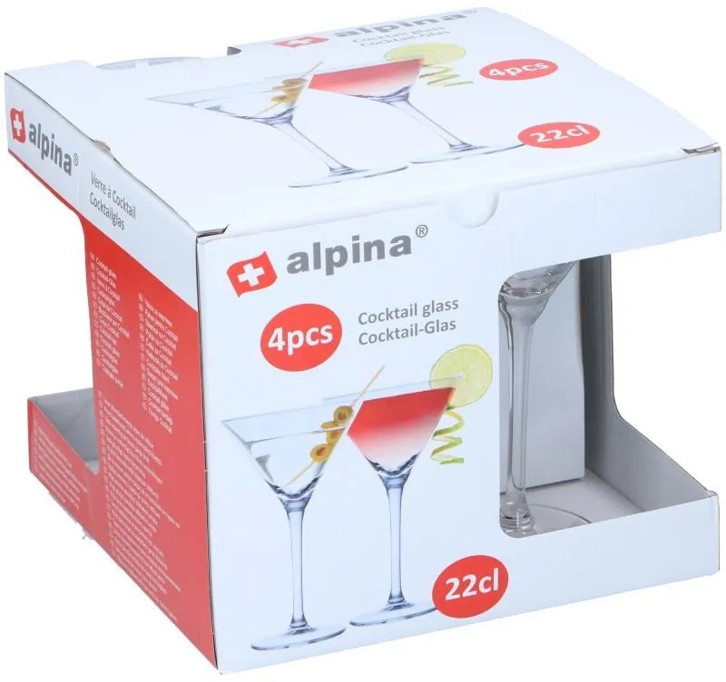 ALPINA Sklenice na koktejly 220 ml sada 4 ksED-249631