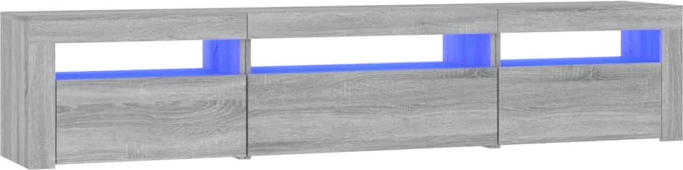 TV skříňka s LED osvětlením šedá sonoma 195x35x40 cm 3152744