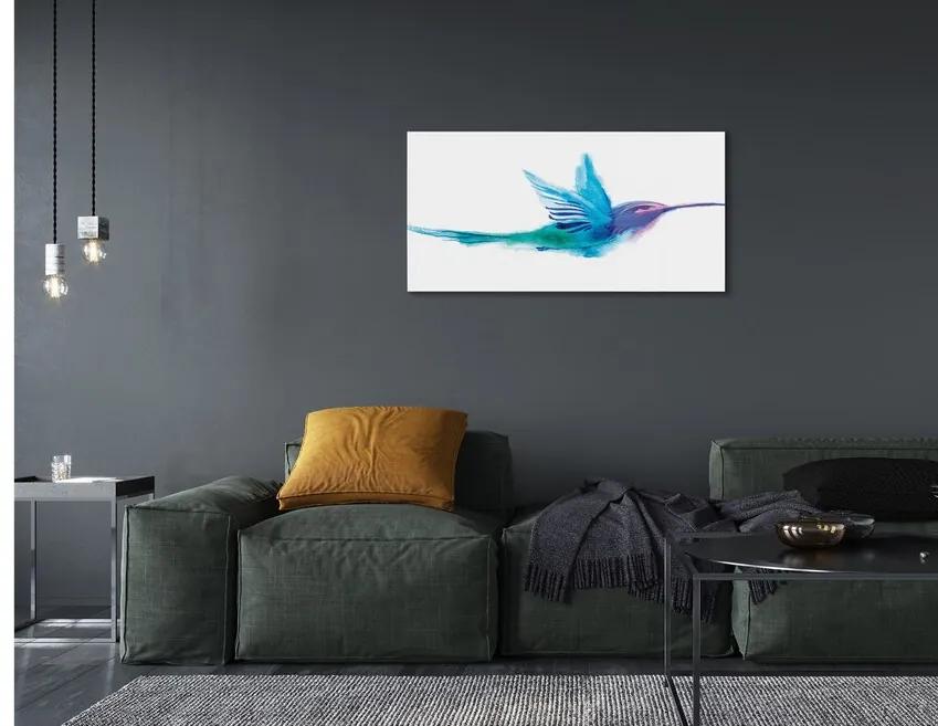 Obraz na skle malované papoušek 120x60 cm