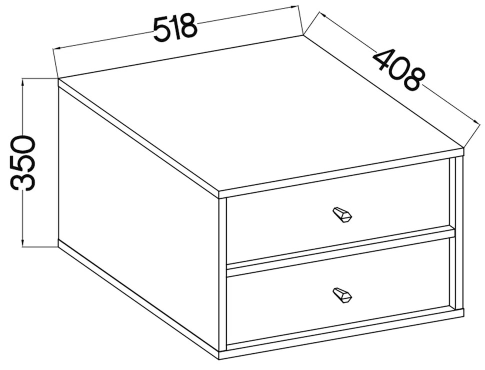 TOKYO 4 b | noční stolek 801 | 51,8 cm | béžová/zlatá