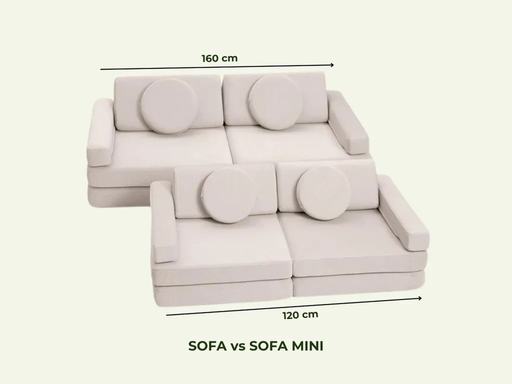 Velký multifunkční skládací bunkr z manšestru SOFA Zvolte barvu: Světle růžová