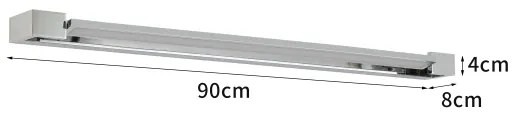 Brilagi-LED Koupelnové osv. zrcadla AQUA LINE LED/24W/230V 90 cm IP44 lesk chrom