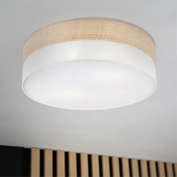 Stropní svítidlo SIRJA BOHO 2xE27/15W/230V pr. 45 cm béžová/krémová