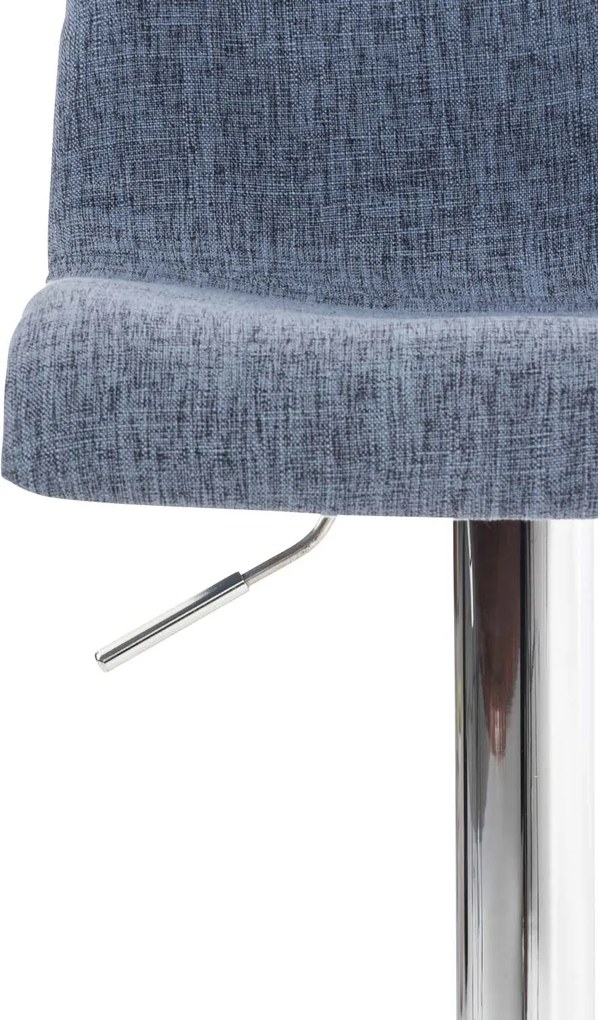 Sada 2 barových židlí Hoover látka chromovaná konstrukce – modrá