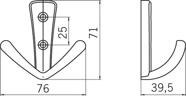 Siro Nábytkový věšák ALEX malý hliník