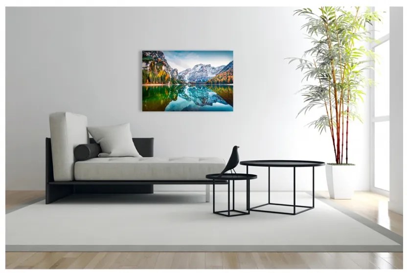 Obraz jezero v horách Velikost (šířka x výška): 120x80 cm