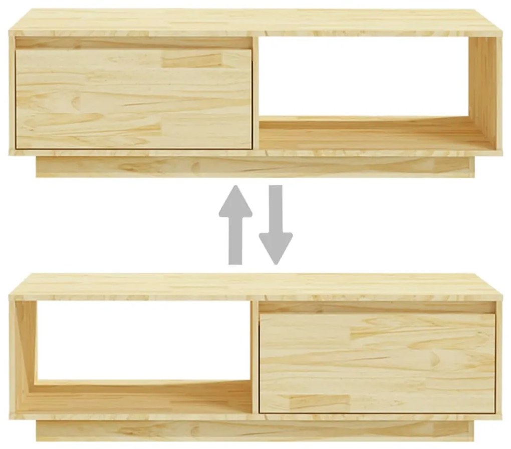 Konferenční stolek 110 x 50 x 33,5 cm masivní borové dřevo - Default Title