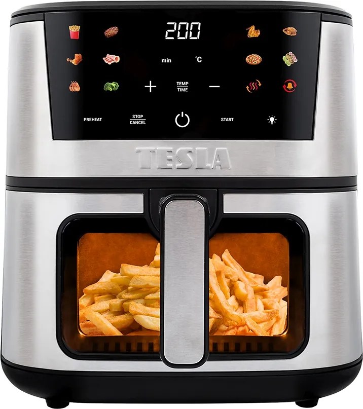 TESLA AirCook Q60 XXL Pro - multifunkční digitální horkovzdušná fritéza