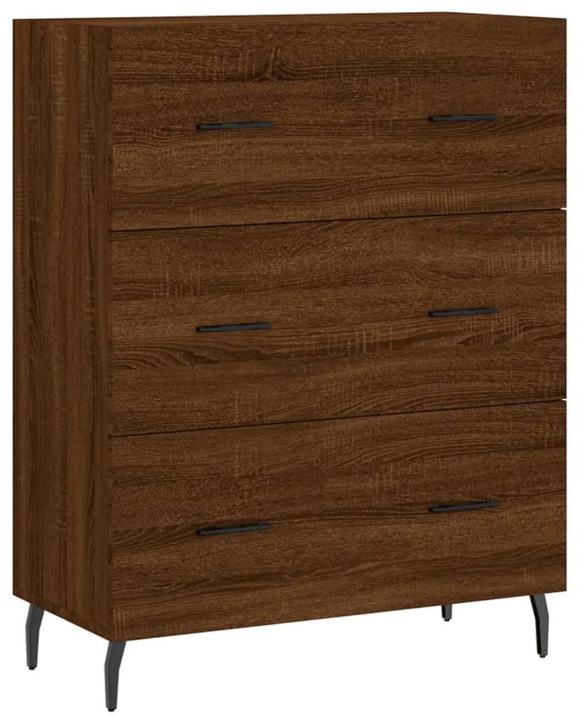 Skříň highboard hnědý dub 69,5 x 34 x 180 cm kompozitní dřevo - Default Title