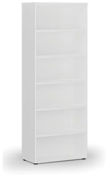 Kancelářský regál PRIMO WHITE, 2128 x 800 x 420 mm, bílá