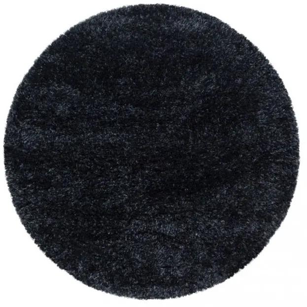 Vopi | Kusový koberec Brilliant shaggy 4200 black - Kruh průměr 120 cm