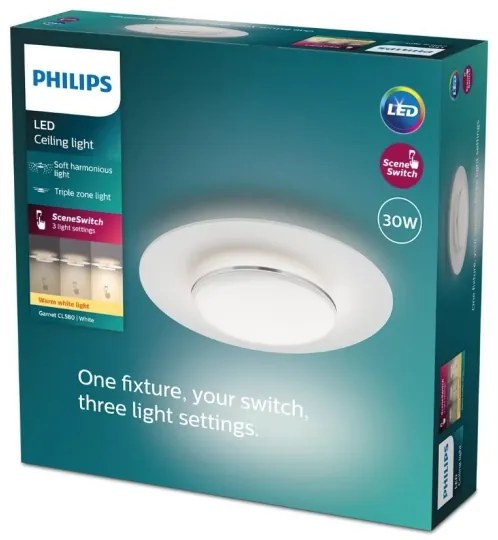 Philips- LED Stmívatelné stropní svítidlo GARNET SCENE SWITCH LED/30W/230V 2700K
