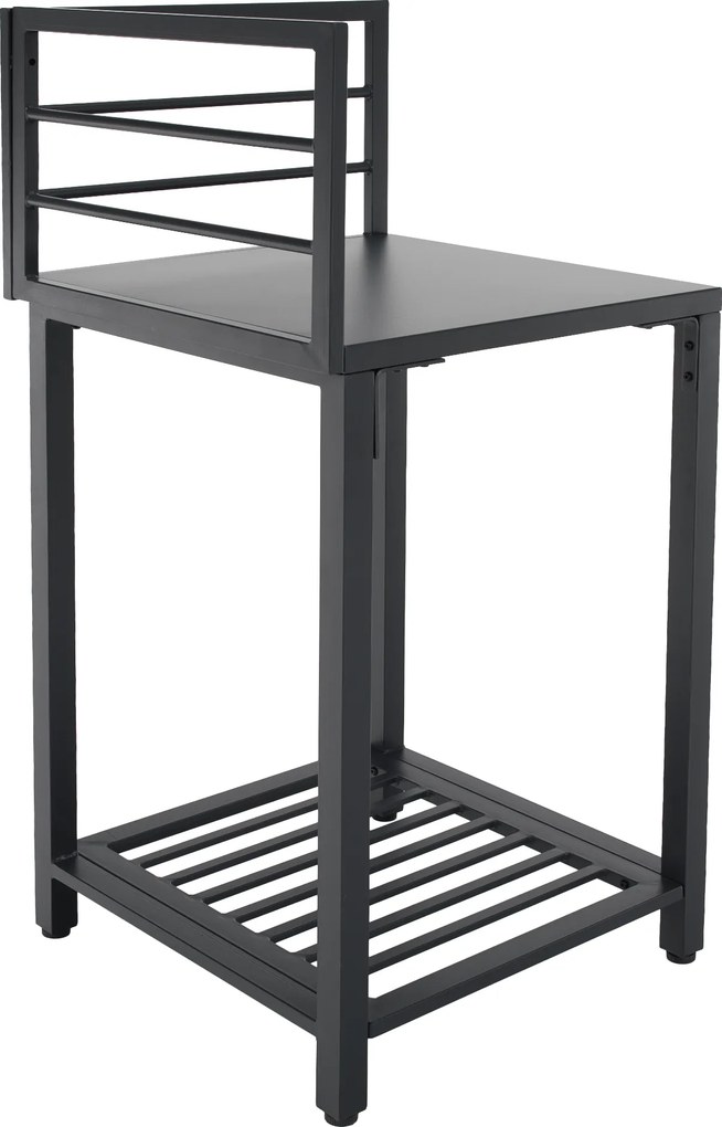 Rohový zahradní kuchyňský ostrůvek, kov, šedá, TANITA TYP 1