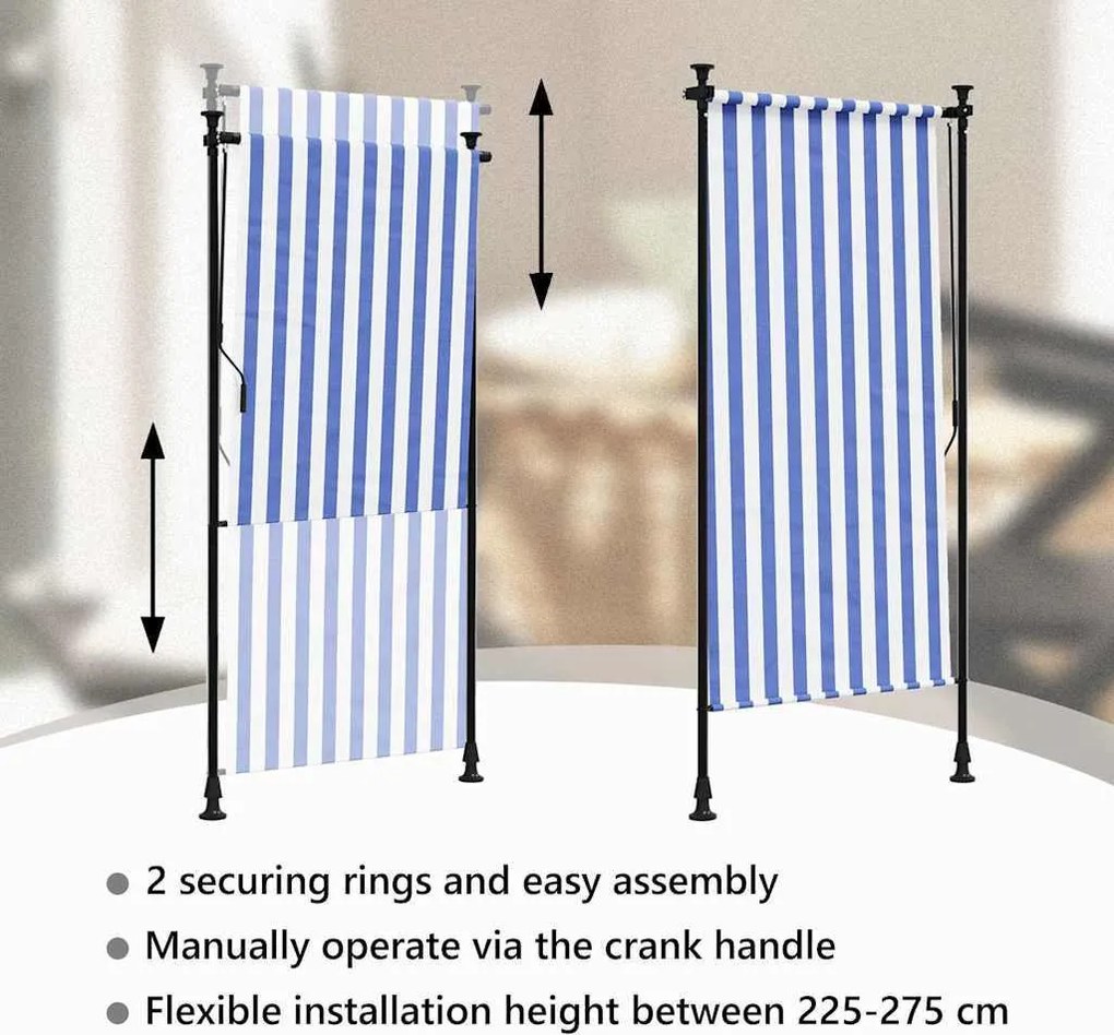 vidaXL Venkovní roleta 100 x 270 cm [368772] Barva: Oranžová