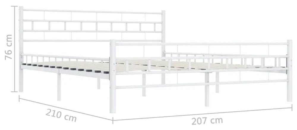 Petromila Rám postele bílý kovový 200 x 200 cm