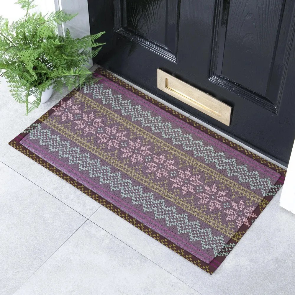 Rohožka z recyklovaného plastu 40x70 cm Fair Isle – Artsy Doormats