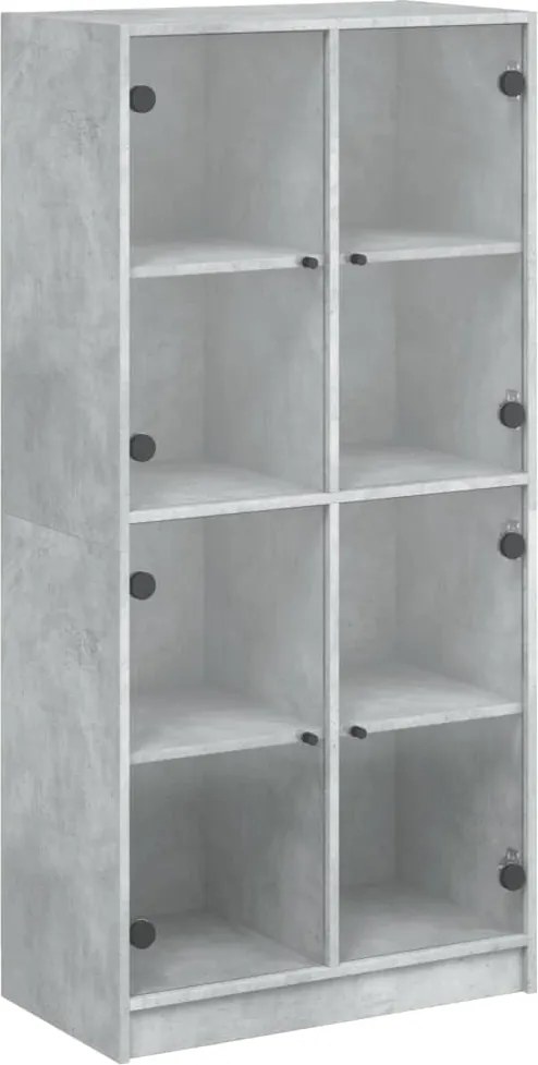 Highboard s dvířky betonově šedý 68x37x142 cm kompozitní dřevo 3295860