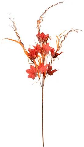 Podzimní dekorace javorová větev s trávou, v. 70 cm